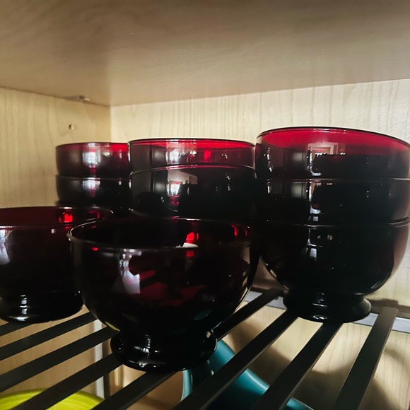 Anchor Hocking | Dining | Anchor Hocking Baltic Royal Ruby Sherbet ...